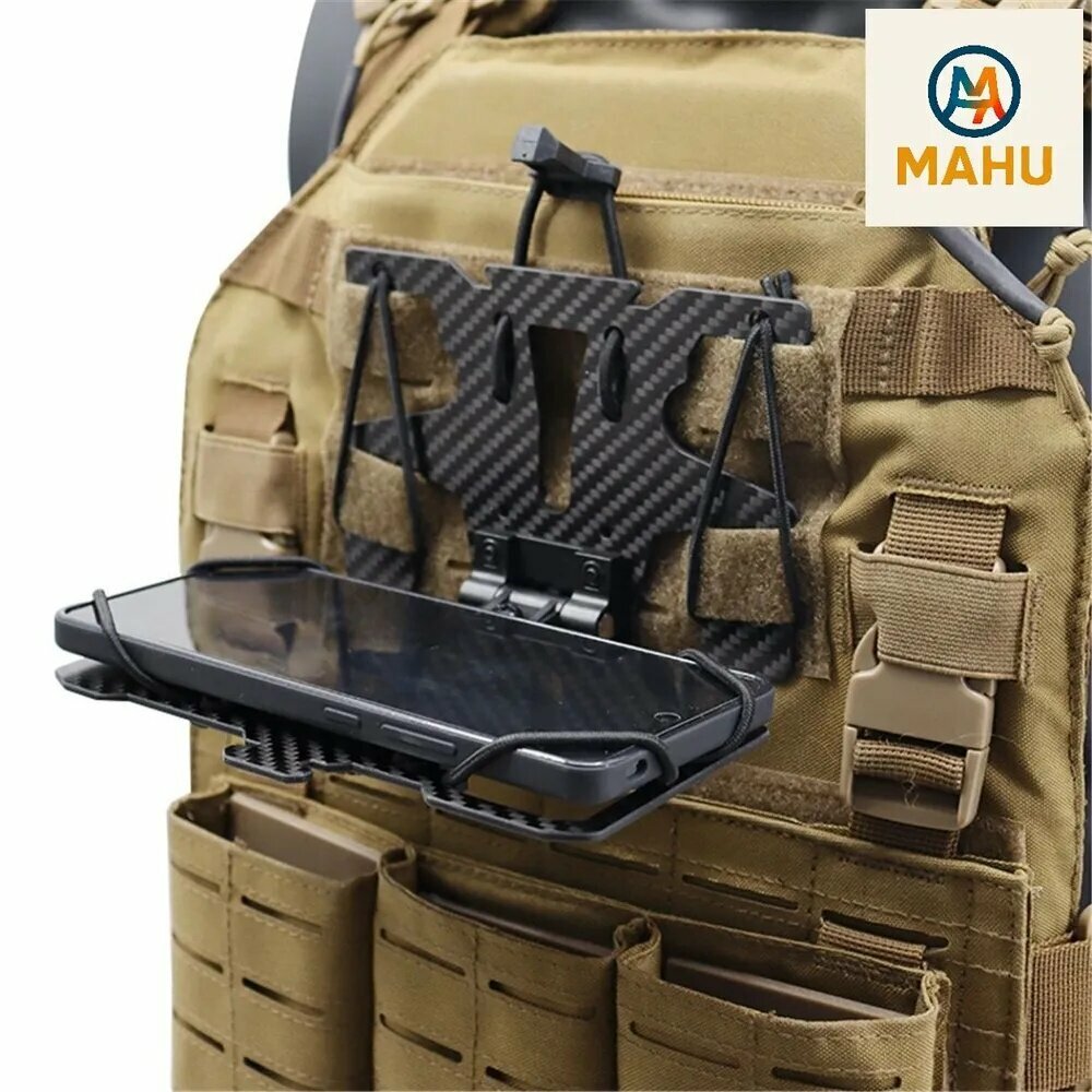 Складная панель для навигации с премиум креплением MOLLE, трансформируемая в защитный чехол для смартфона на тактическом бронежилете
