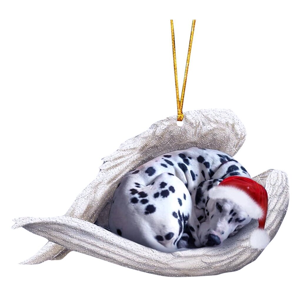 Рождественские Акриловые Украшения Для Автомобиля Sleeping Angel Dog Car-Стиль 11