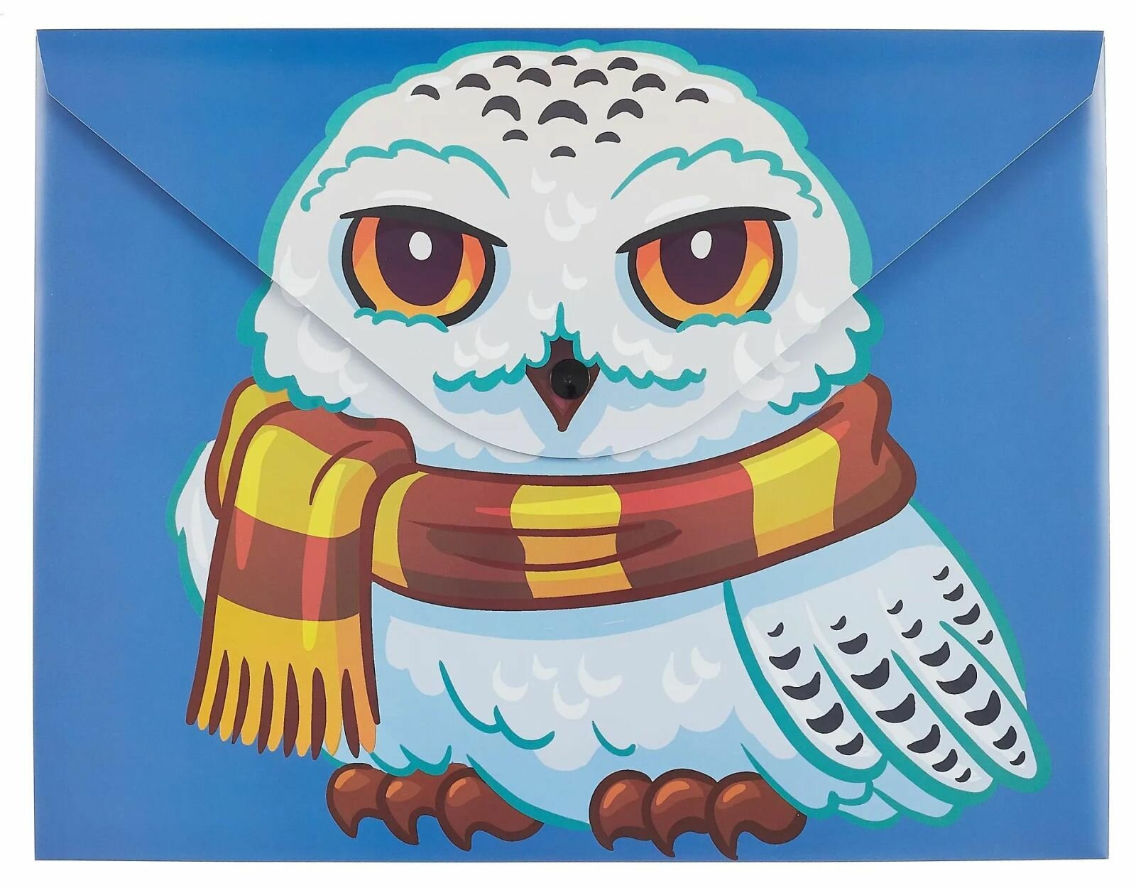 Папка-конверт Centrum с кнопкой, формат А4, 180 мкм, "Сова" 75708