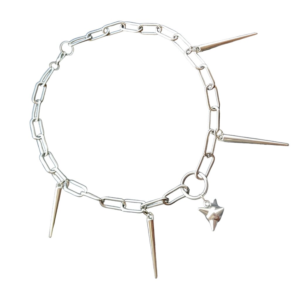 Заявление Воротник Цепочка Длинные Шпильки Шарик Из Бусины Готика Панк Ретро