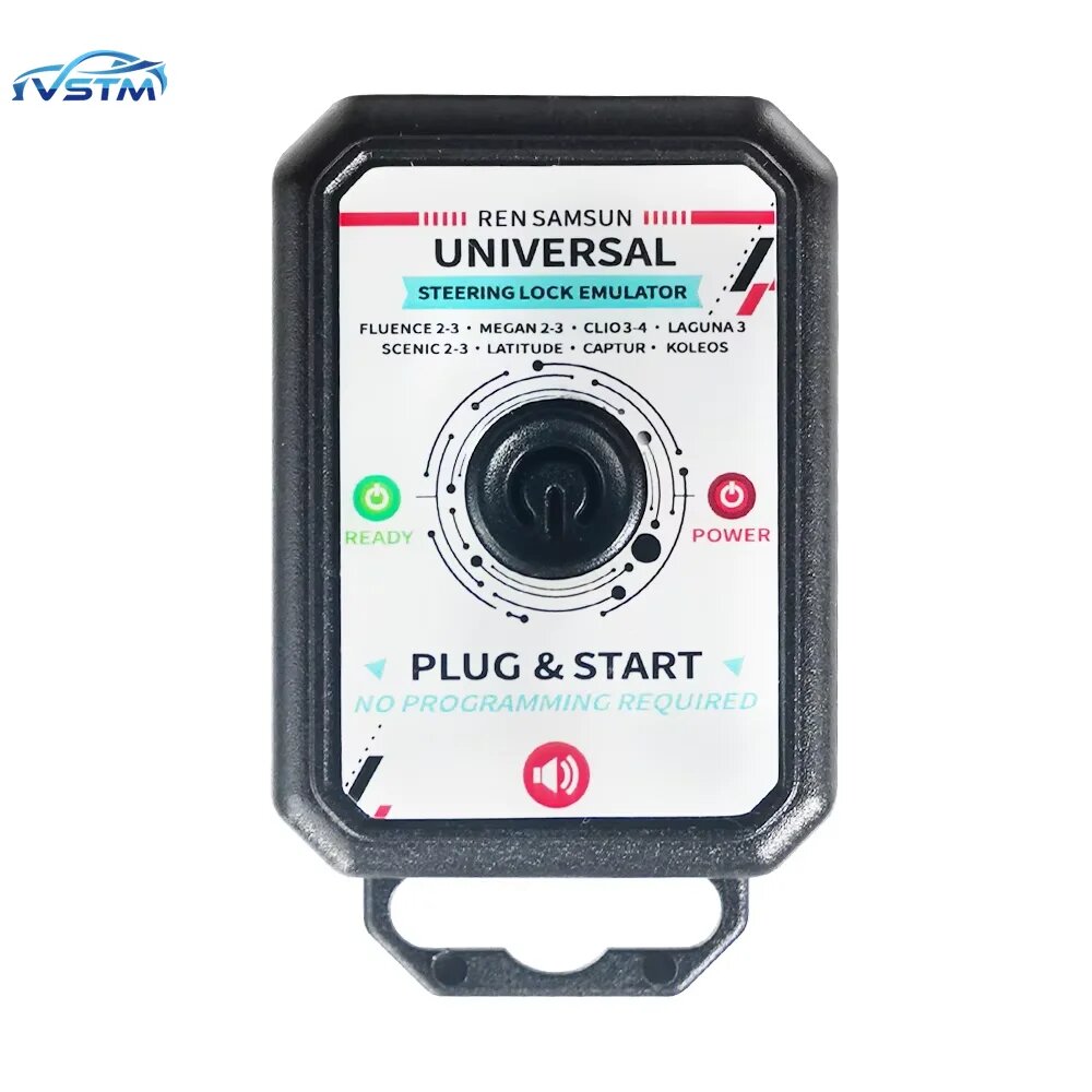 Симулятор блокировки рулевого управления автомобиля 2025, Эмулятор ESL ELV, вилка и запуск со звуком блокировки для Renault