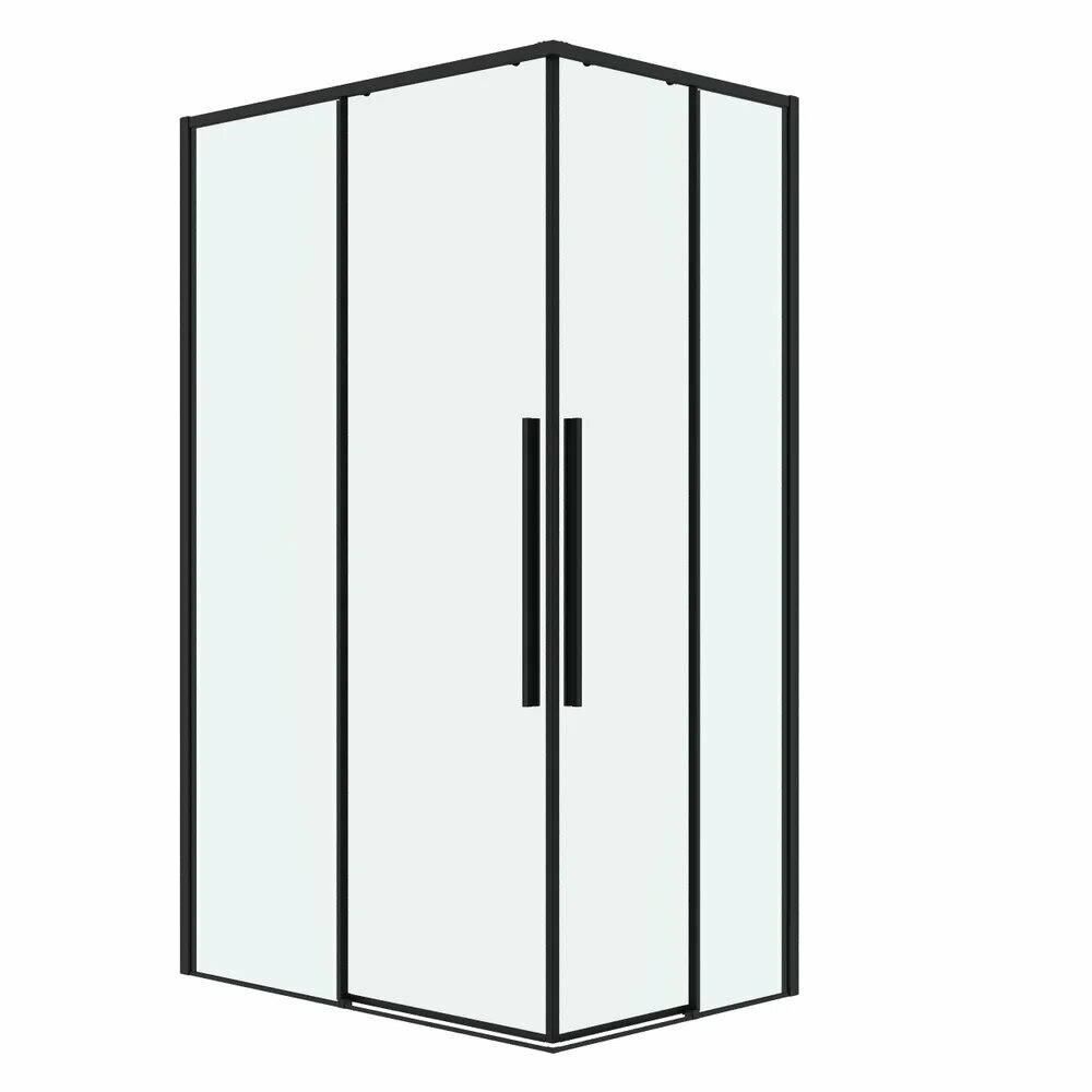 Душевой уголок Grossman Galaxy 300. K33.01.8070.21.00 80х70 см, профиль матовый черный, стекло прозрачное