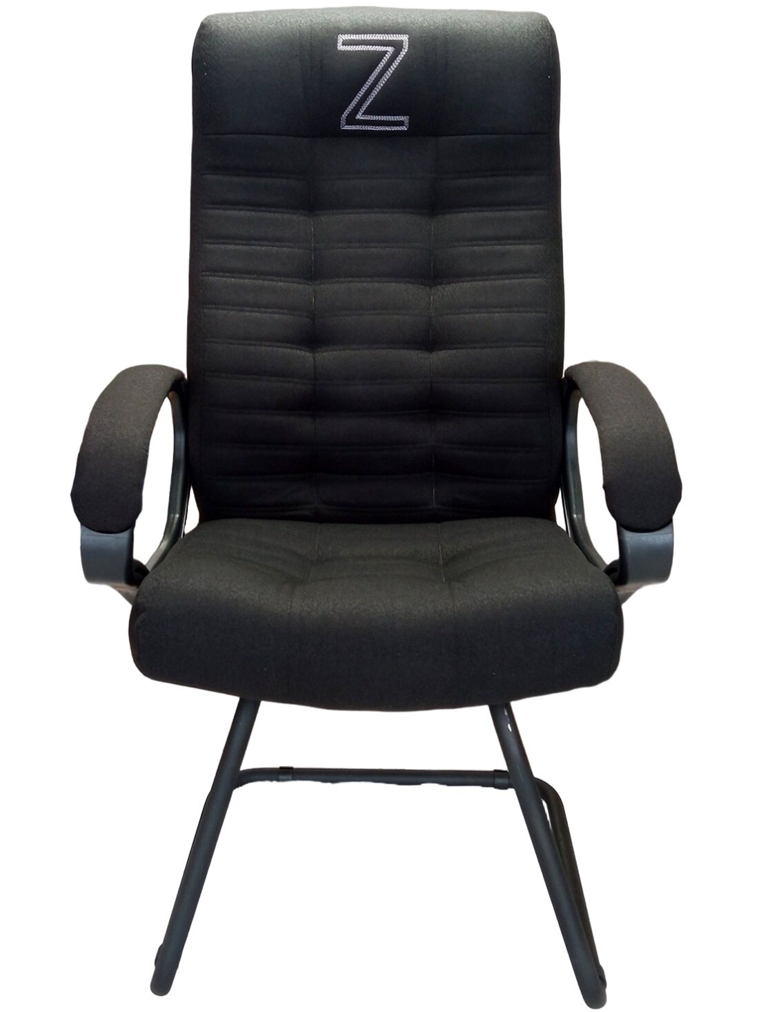 Компьютерное кресло без колесиков StylChairs Атлант Ультра Софт, обивка ткань, цвет чёрный-Z