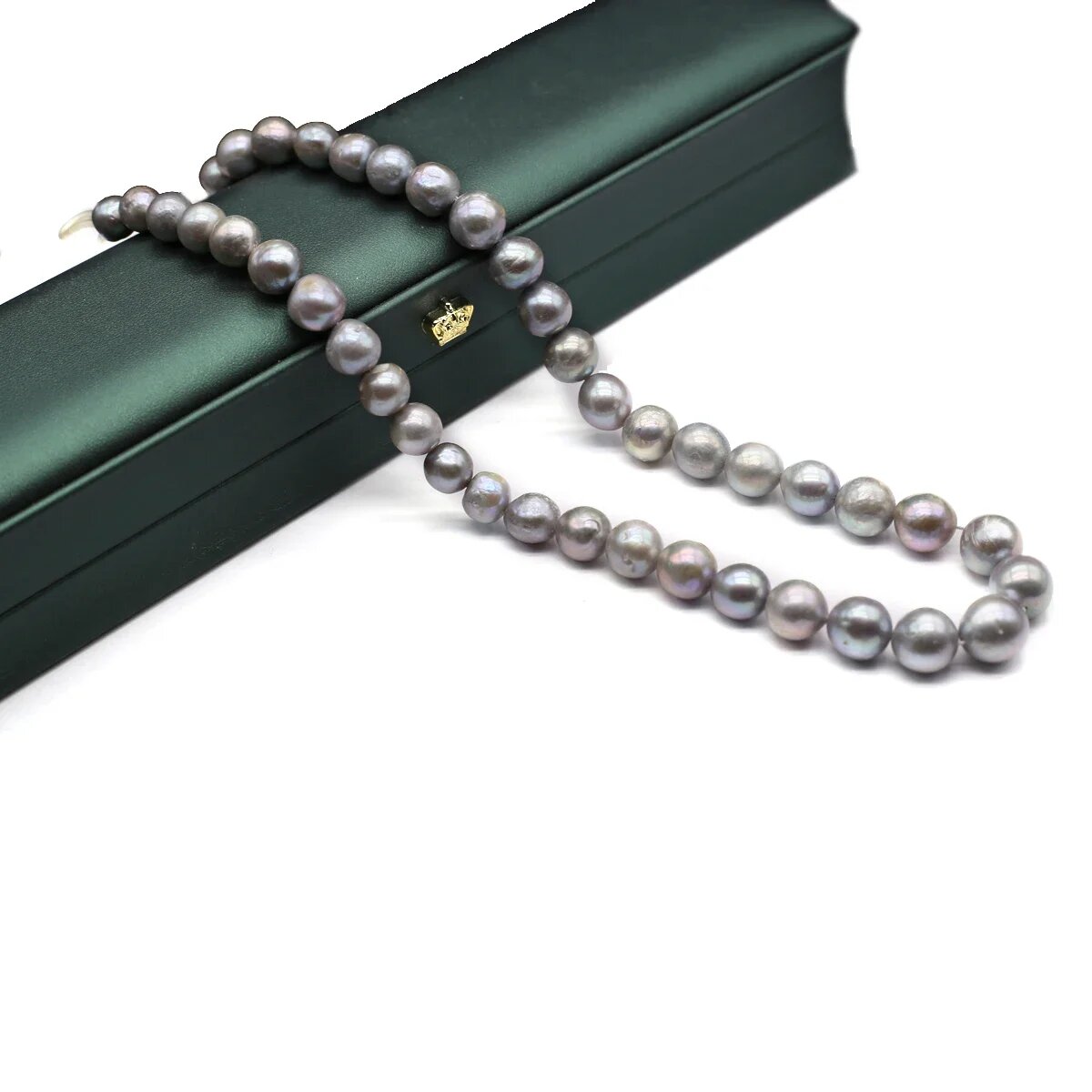 Натуральный пресноводный жемчуг Authenti 9-11 мм серого цвета