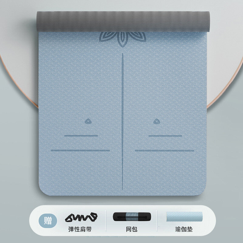 ⭐Йога-мат, фитнес-мат для дома, нескользящий, с амортизацией, бесшумный, утолщенный, расширенный, звукоизоляционный, специальный аэробный мат для женщин, напольный мат⭐