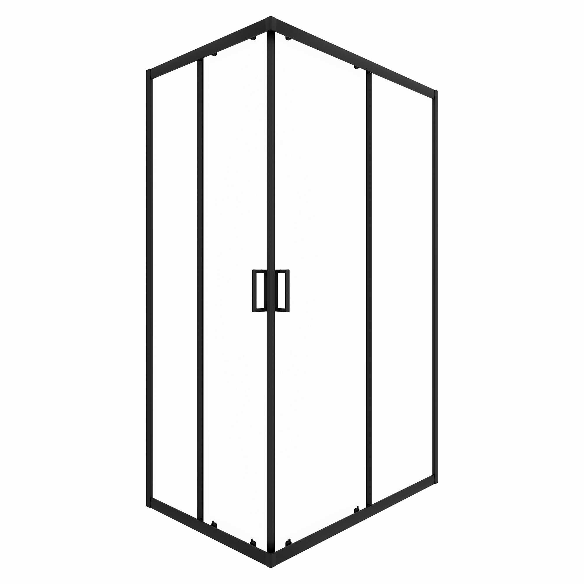 Душевая ширма Malva 120х80х200см, черный профиль, 6мм