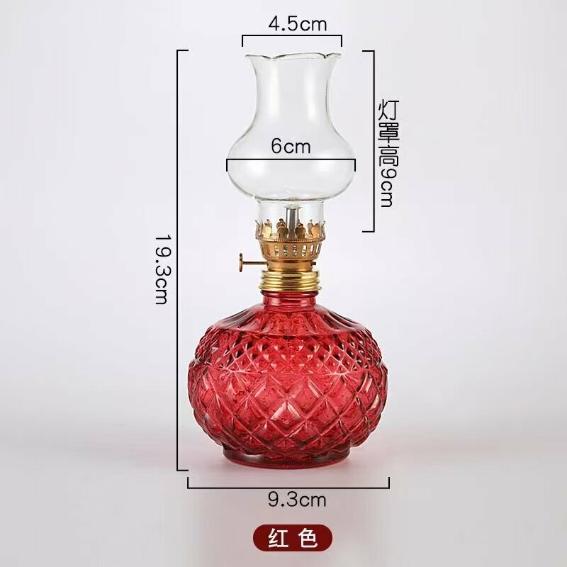 Ретро старинная керосиновая лампа, масляная лампа, хрустальная лампа, деревенская ностальгическая лампа,