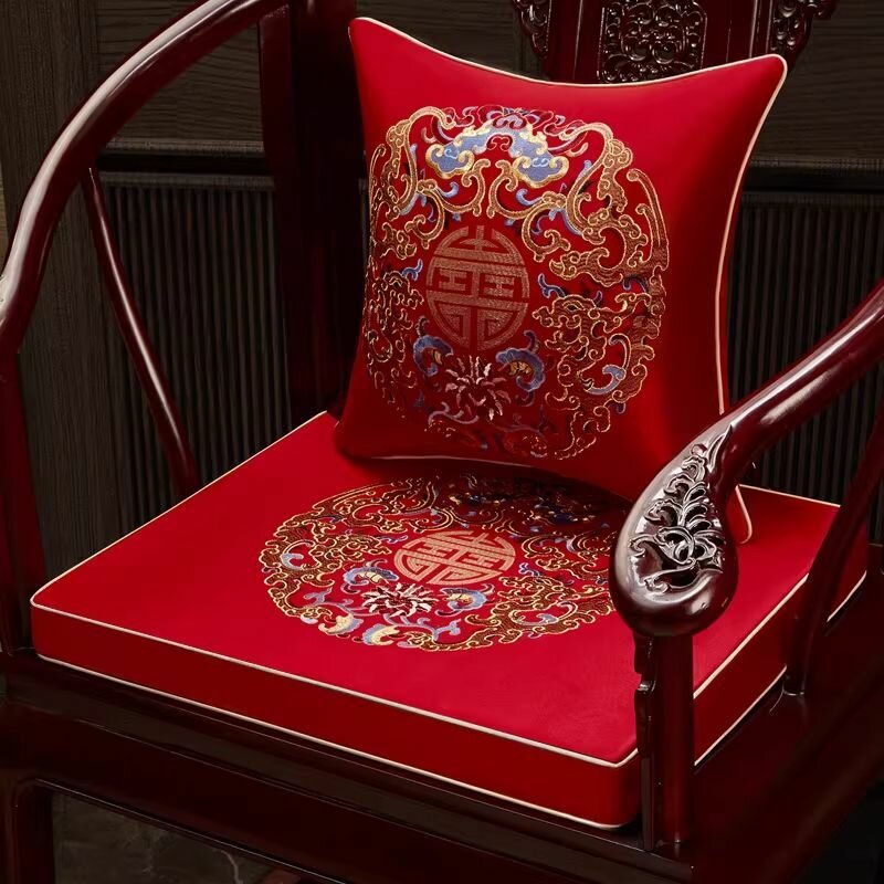 Кресло из красного дерева в китайском стиле, подушка для дивана из латекса, сиденье, индивидуальная подушка для сиденья, столик для чая, кресло из массива дерева, обеденное кресло, подушка для кресла