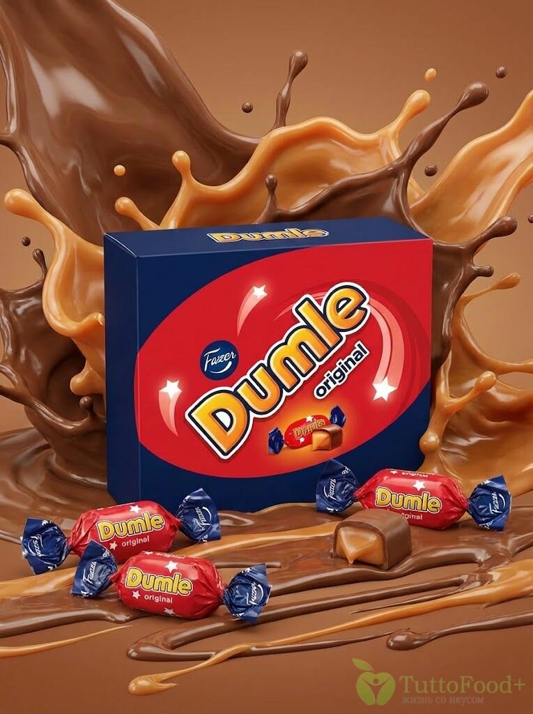 Конфеты FAZER DUMLE Original ирис в молочном шоколаде150г