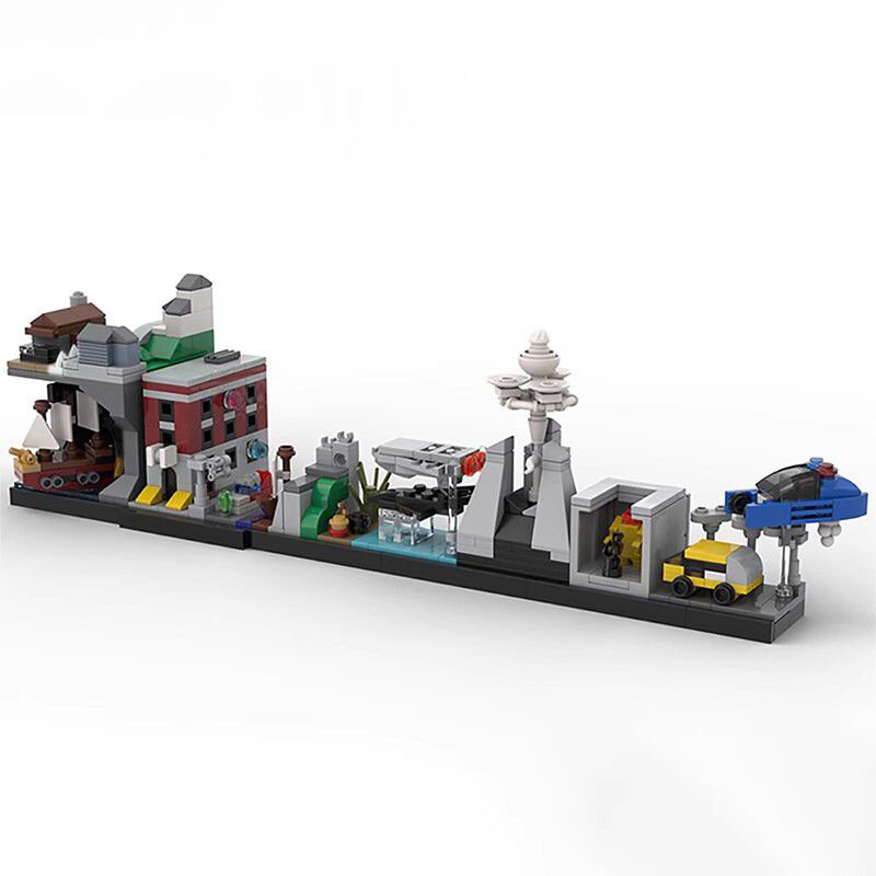 MOC собрал строительные блоки 30428 Skyline Building Ghostbusters Blade Runner Top Gun