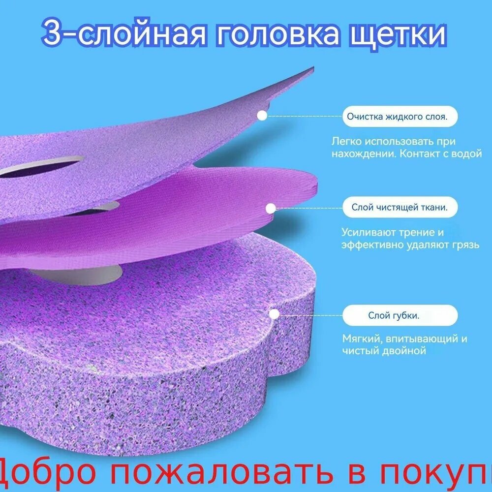 Насадка на ершик для унитаза "Ершик для унитаза бесконтактный со сменными насадками", 72 шт