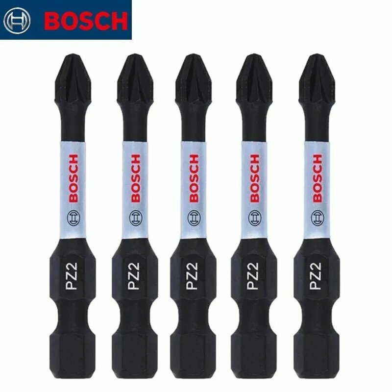 Биты для ударной отвертки Bosch, 50 мм, PZ2, 5 шт.