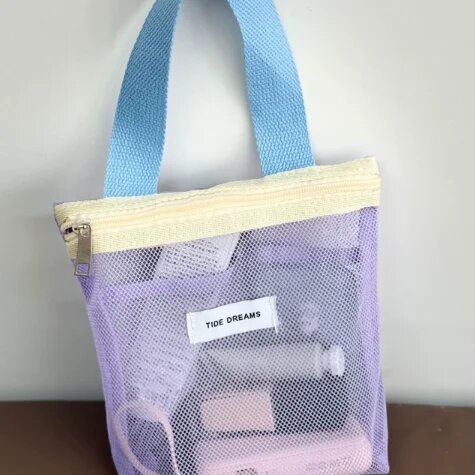 Сетчатая дорожная сумка для хранения душа, пляжная косметичка, косметичка, сетчатая сумка, органайзер для туалетных принадлежностей, портативная сумка для хранения