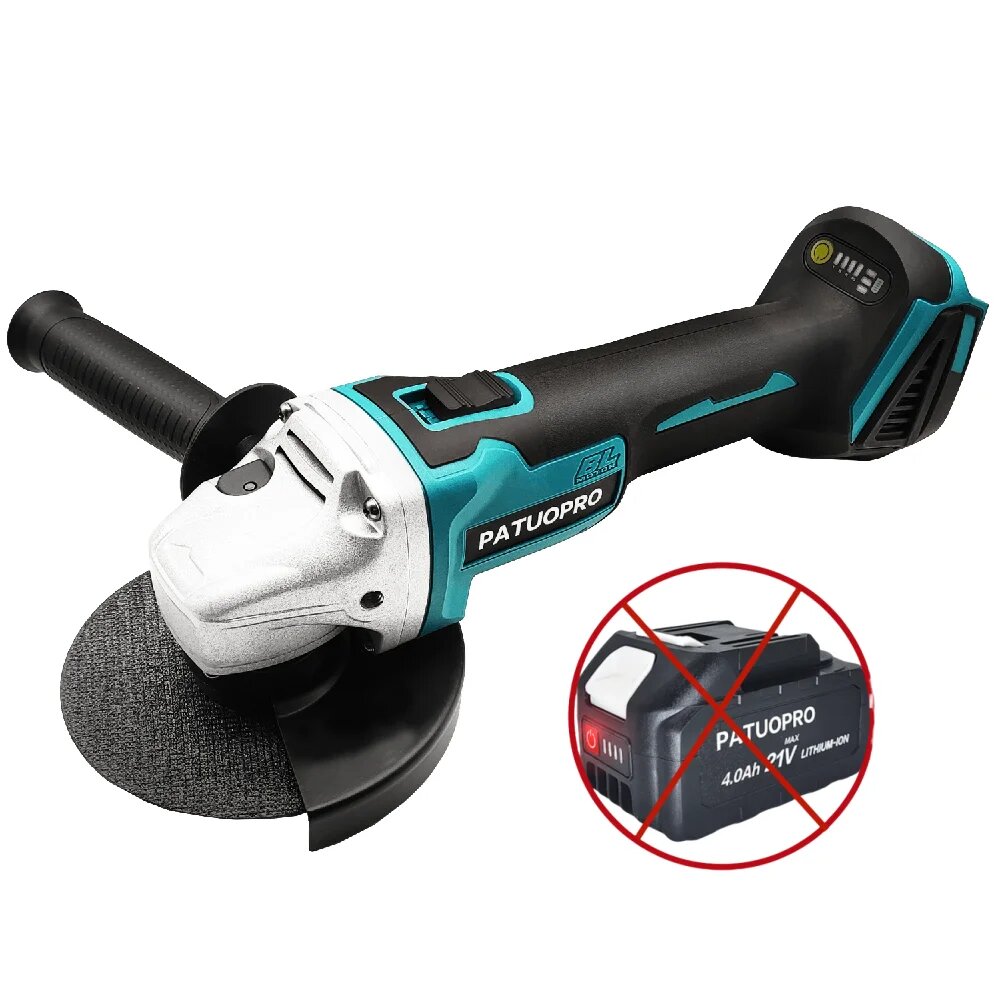 Аккумуляторная угловая шлифмашина PATUOPRO 125 мм для Makita 18В