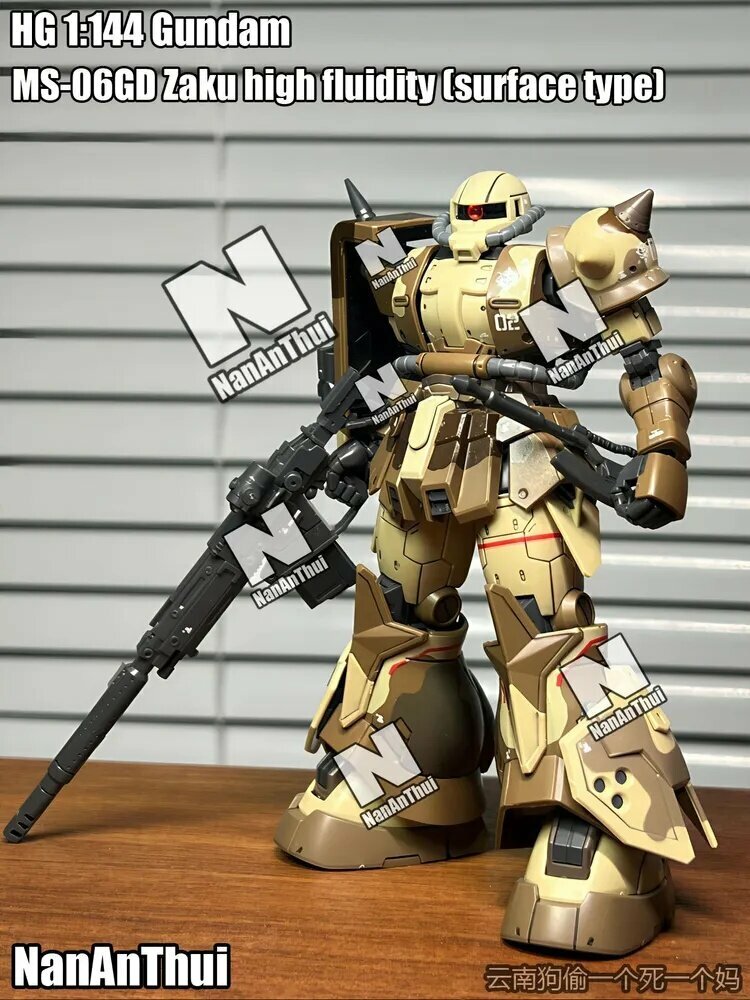 Сборная Игрушечная фигурка модель HG 1:144 Gundam MS-06GD Zaku high fluidity surface type, Высококачественная модель , Поставляется с бесплатными наклейками