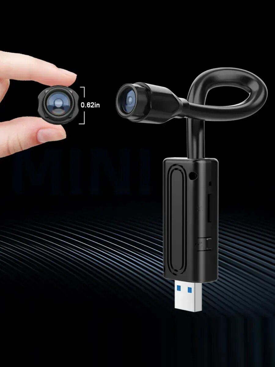 Мини скрытая камера видеонаблюдения гибкая WiFi iP