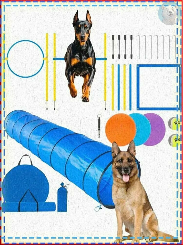 Оборудование для дрессировки собак на открытом воздухе, аджилити для собак, слалом для аджилити