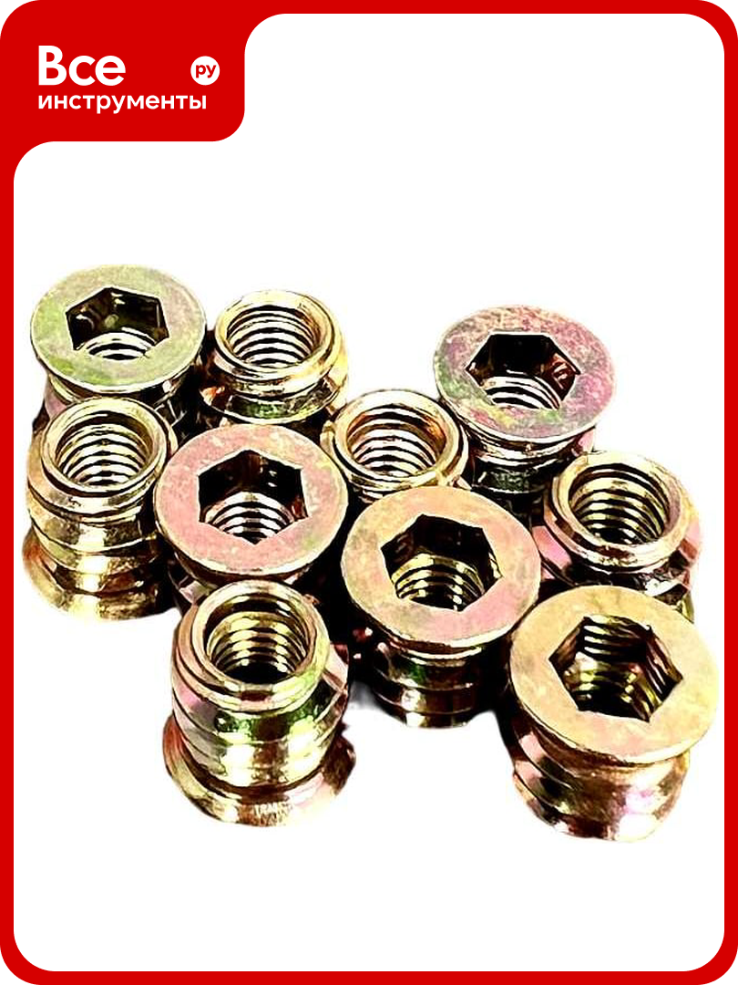 Втулка футорка 23 болта М6x10x12 с потайным фланцем ЖЦ, 50 шт. 2000000345727ф50