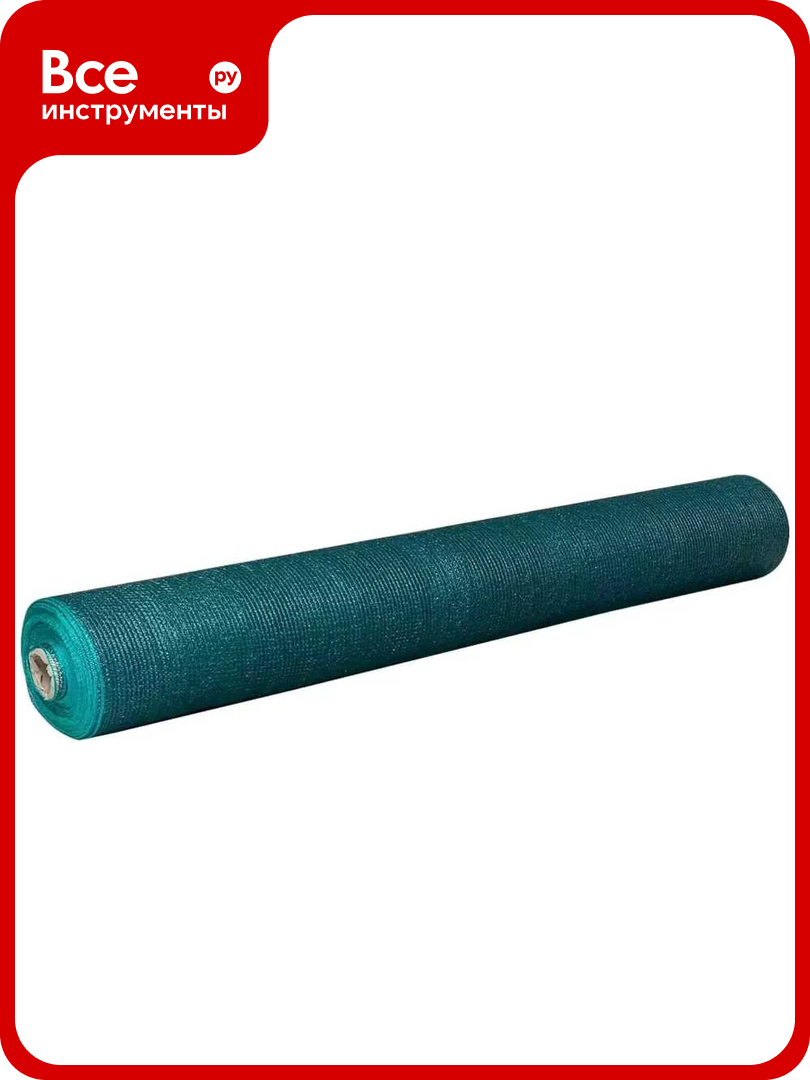 Сетка фасадная зеленая затеняющая 35 г/кв. м, 2x12 м, в отрезке для строительных лесов Доминар U55890