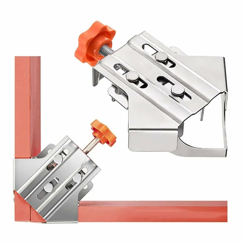 Прямоугольный зажим из Нержавеющей Стали под углом 90 Градусов для Деревообработки, Металлических Труб, Стальных Стержней и Стекла