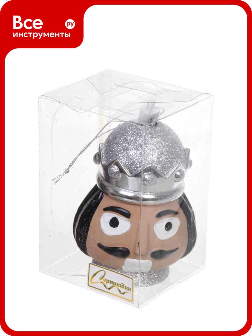 Елочная игрушка Серпантин Новогодний солдат 7,5x7x11 см, серебро 916-1147