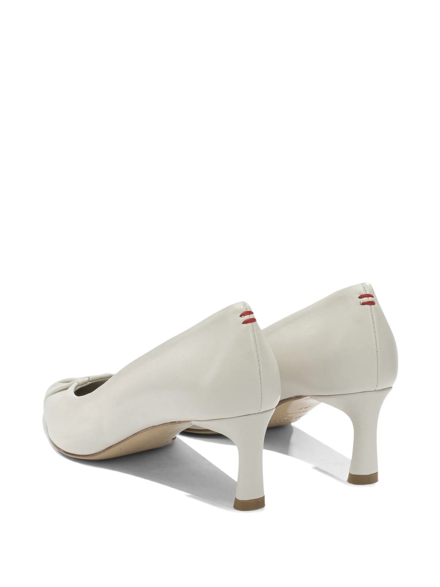 Туфли Halmanera Pointed gathered pumps, размер 38, бежевый/белый — фото 1