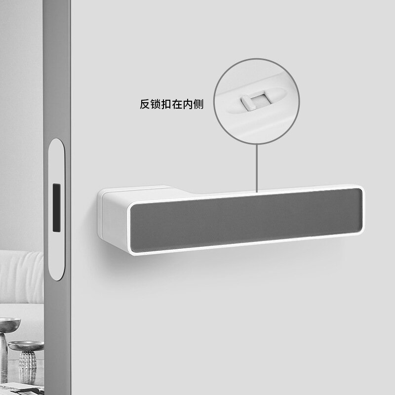 Минималистичный магнитный бесшумный экологичный дверной замок, дверной замок для спальни, интегрированный замок, дверной замок для внутреннего помещения, комплект дверного замка for the bathroom