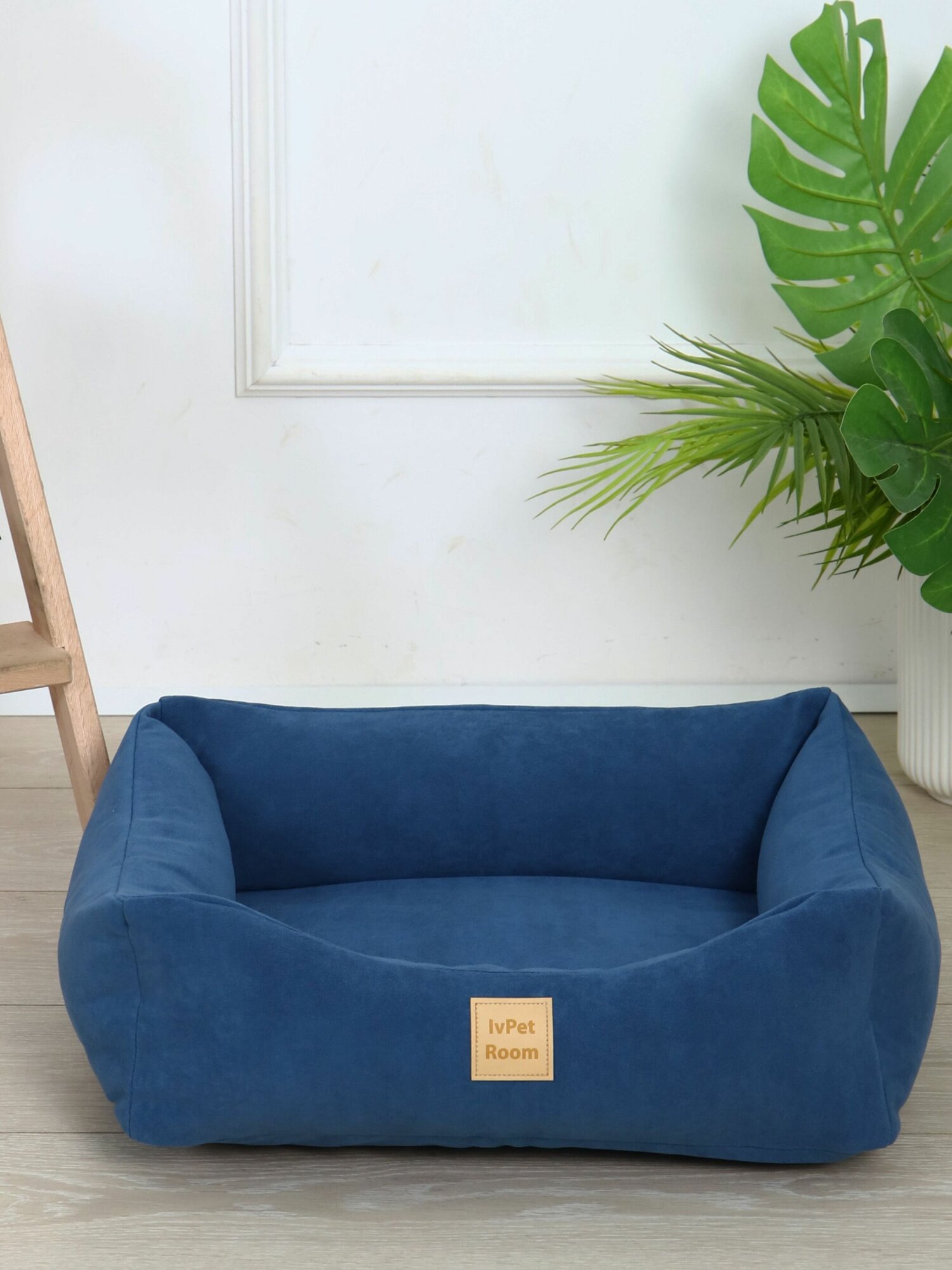 Лежанка для собак со съемным чехлом IvPetRoom Comfort XS 50х40 микровелюр
