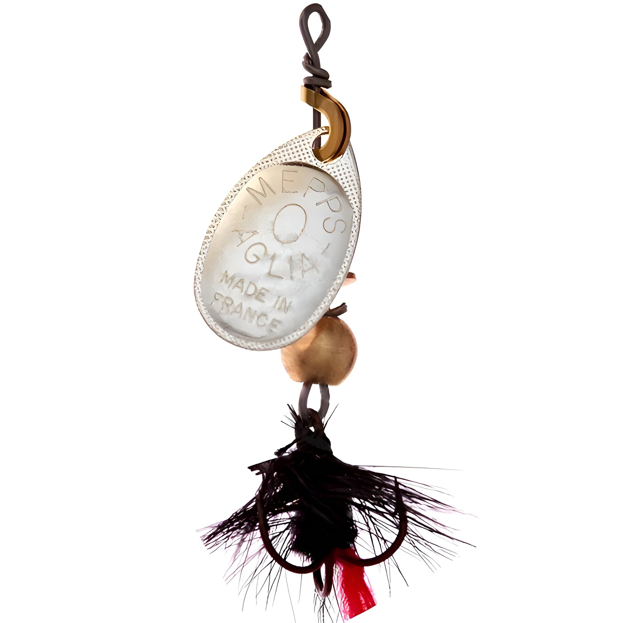 Блесна вращающаяся Mepps AGLIA MOUCHE, №0, SILVER/Black fly, 1 шт.