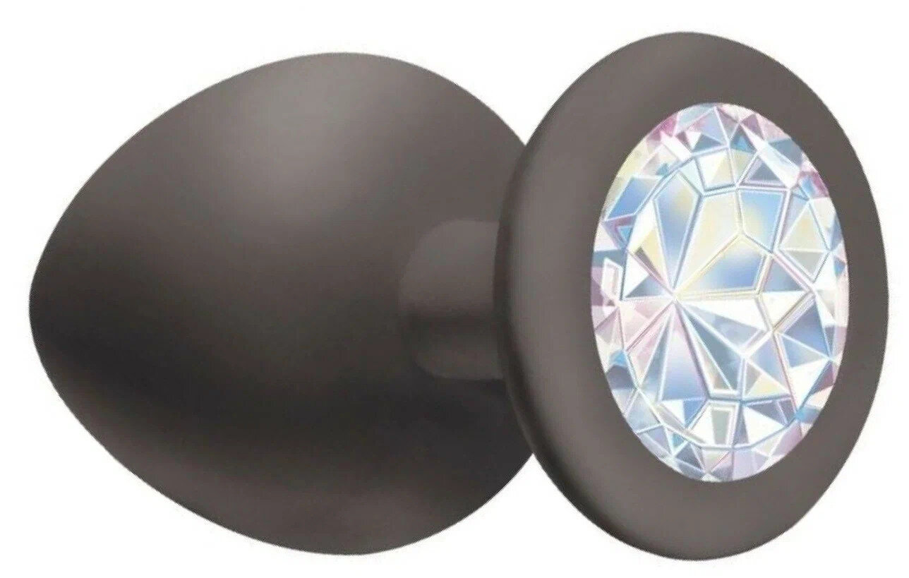 K-4012-08Lola Анальная пробка Emotions Cutie Medium Black moonstone crystal (8, Ø 3.5 см) Lola Toys