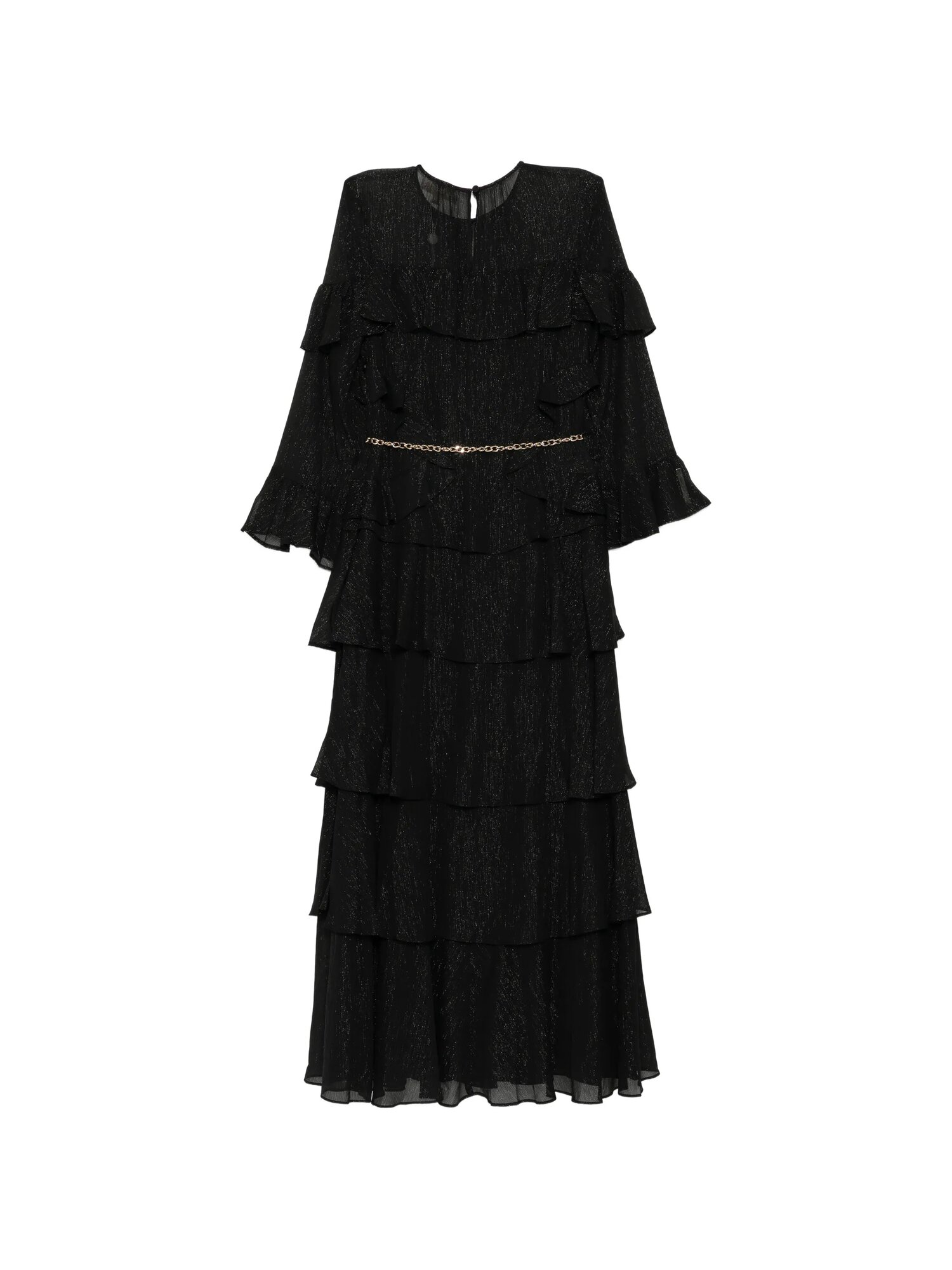 Платье MICHAEL KORS Ruffled maxi dress, размер S, black/black — фото 1