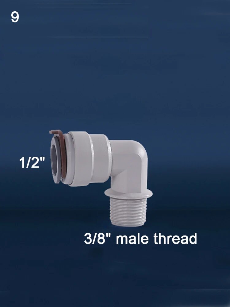 Локоть для труб 1/2" с резьбой 3/8", Цвет: 9