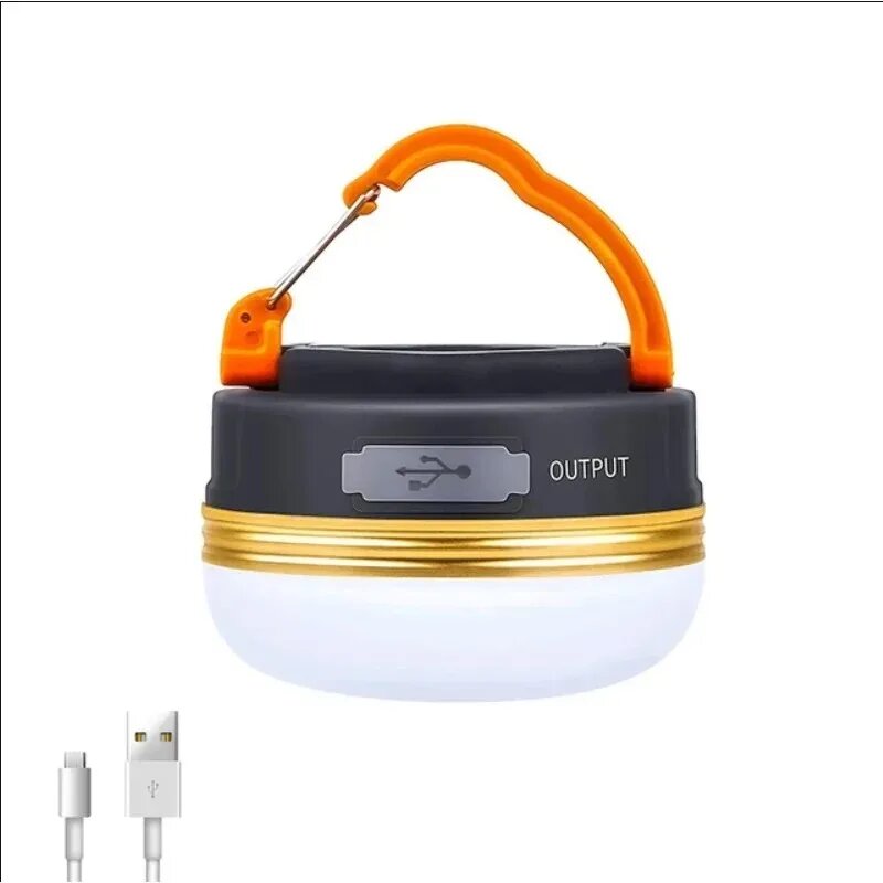 Портативный LED фонарь 300lm USB зарядка Black