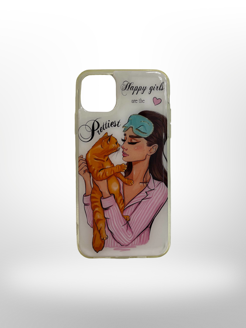 Защитный чехол - бампер, для телефона IPhone 11 Pro Max, принт Happy Girl, счастливая девушка