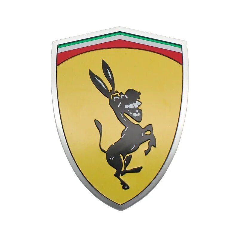 3D значок осла для Ferrari, наклейка на кузов, 1pcs Left