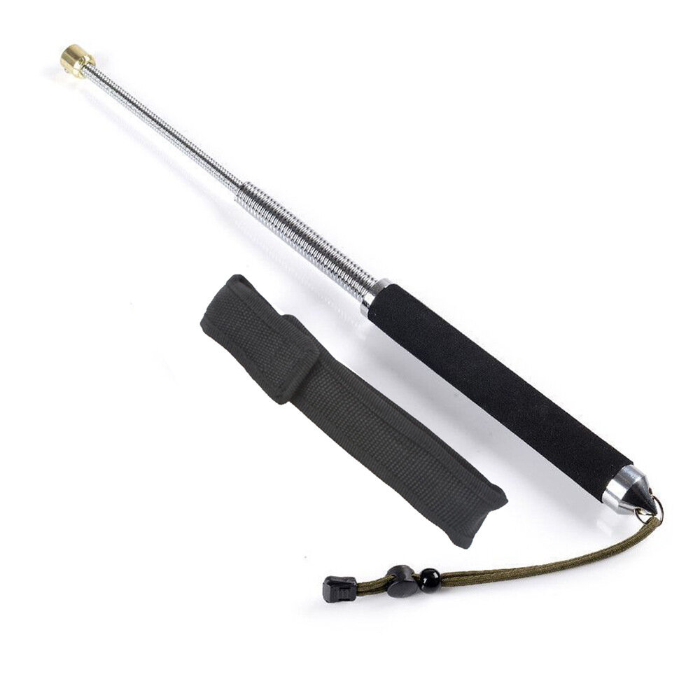 Телескопический пружинный кнут для разбивания окон, автомобильный трехсекционный пружинный кнут, снаряжение для самозащиты женщин