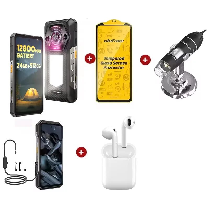 Прочный телефон Ulefone Armor 30, 24 ГБ + 512 ГБ, 6,95 дюйма, FHD, универсальный светодиод, 12800 мАч, Android 15, 64 МП, камера, 66 Вт, глобальная версия, смартфон