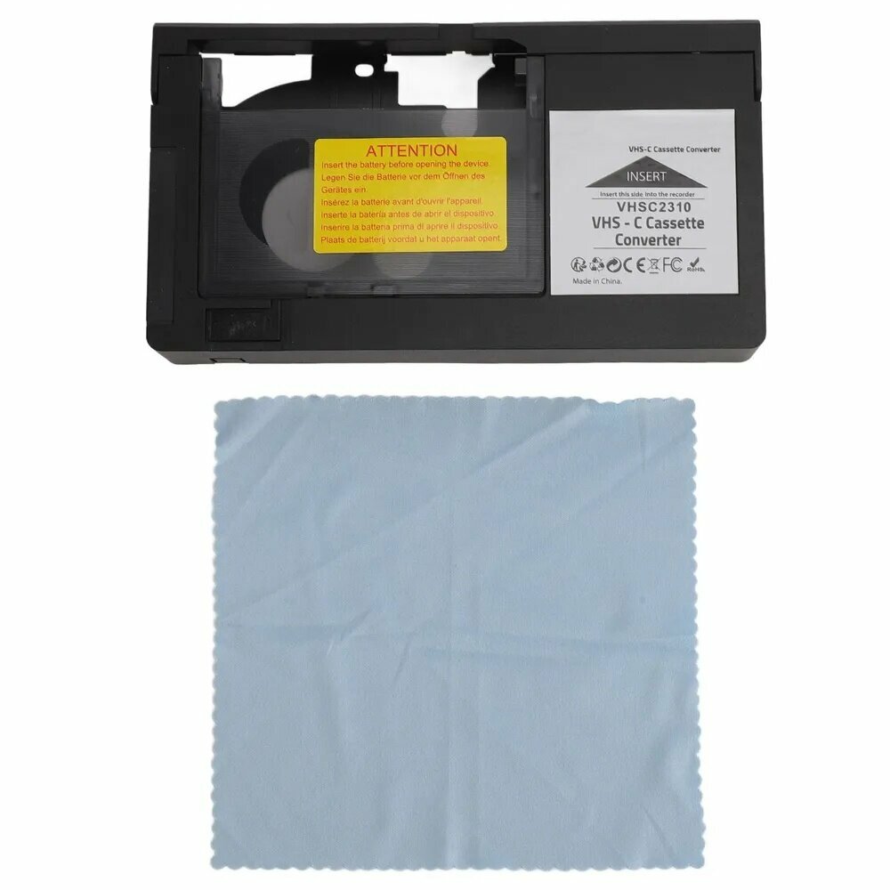 Адаптер для видеокамер, кассетный адаптер для воспроизведения и записи, адаптер видеокассет, одноуправляемый, для кассет S-VHS-C, S-VHS