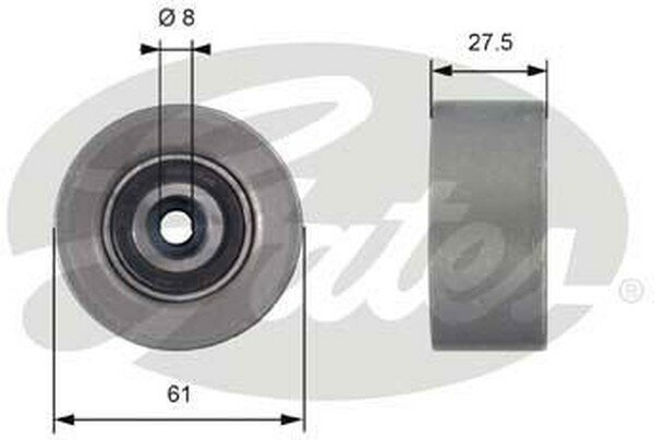 Ролик натяжителя GATES T42151 OPEL Astra G/H/J, Vectra C/Insignia/Zafira, CHEVROLET Cruze/Aveo 1.4-1.8 00 ->