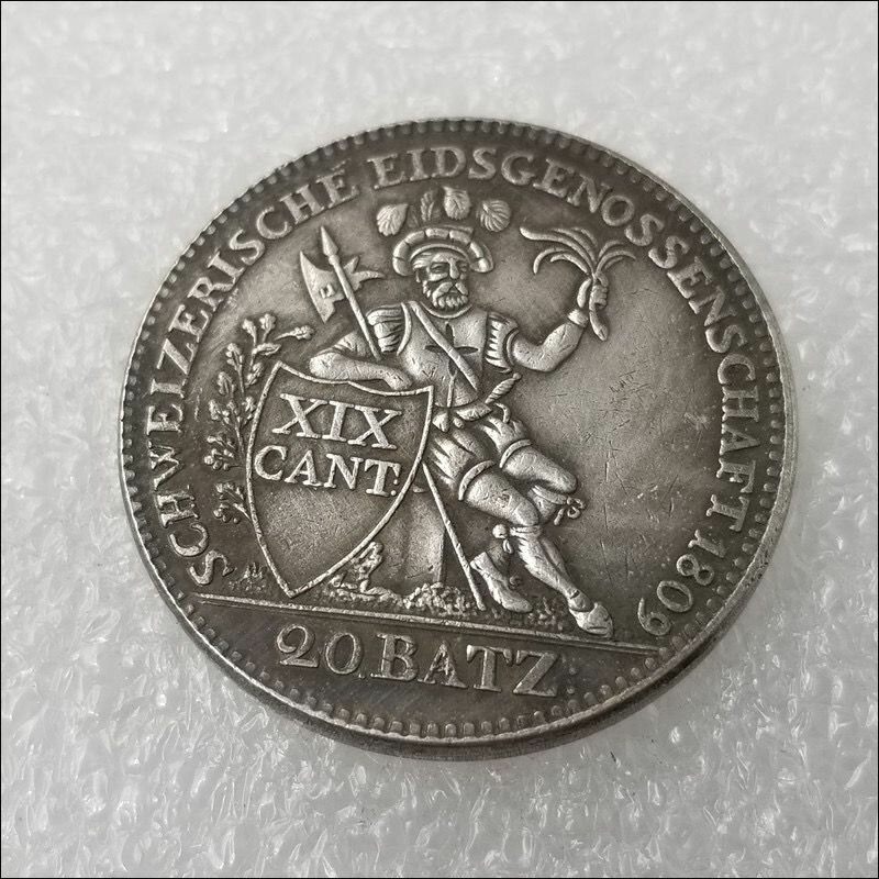 Старые швейцарские серебряные доллары1809