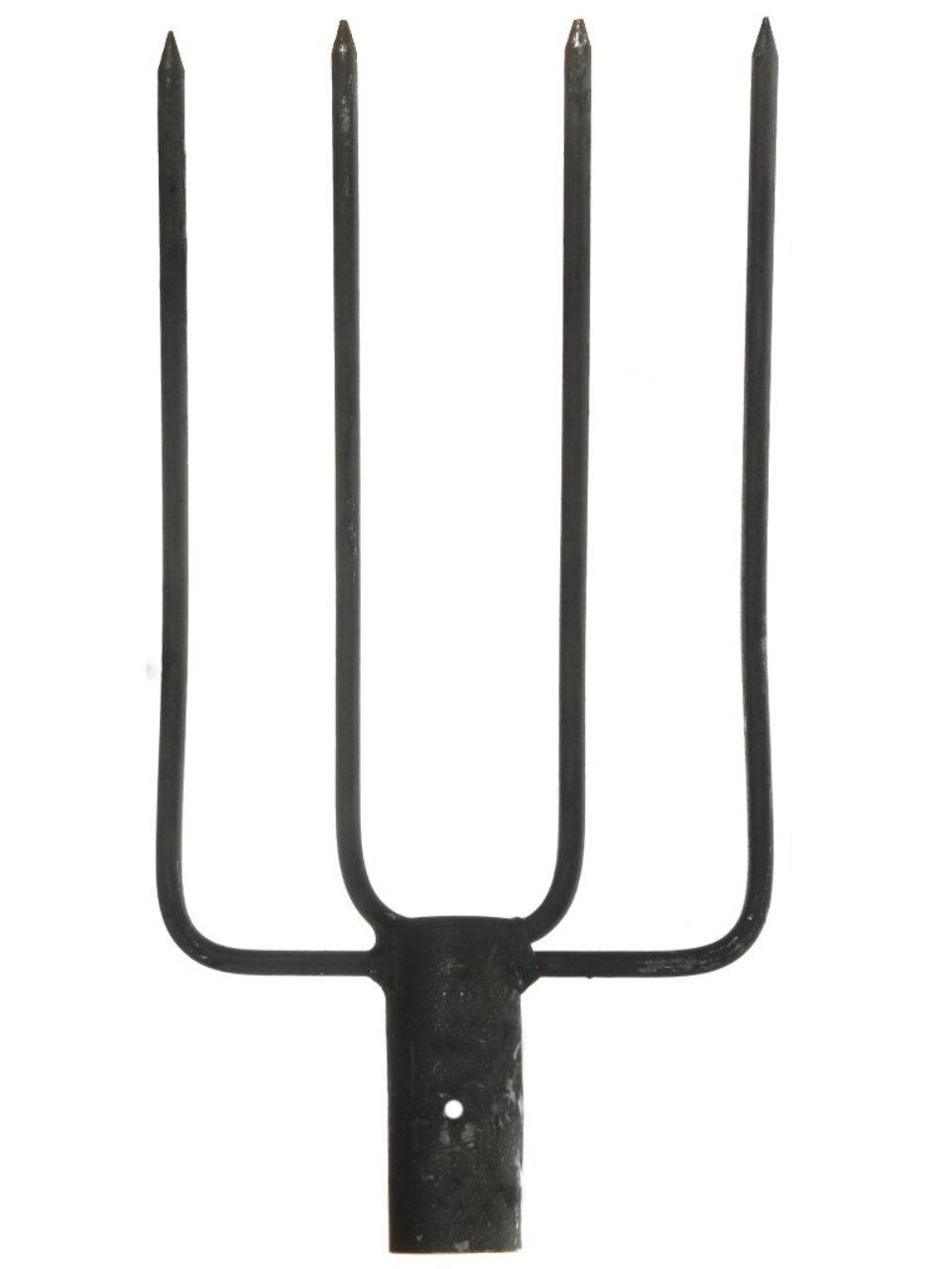 Вилы навозные, четырехрогие, рельсовая сталь, черенок деревянный, кованные