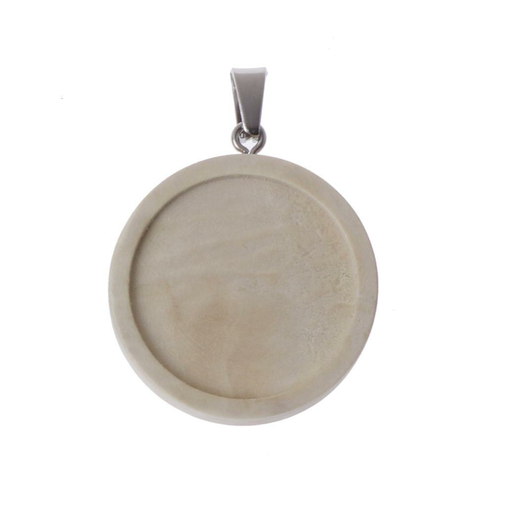 Круглые деревянные подвески 25 мм, Цвет древесины