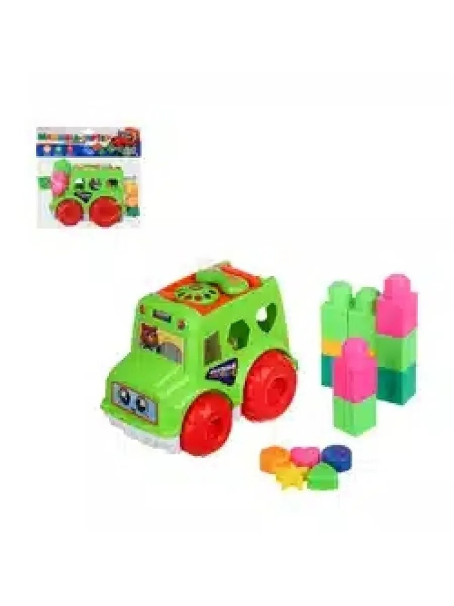 Машинка сортер с кубиками /Путешествие/, РР, 23х25см (1070