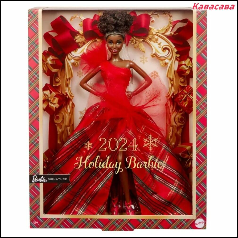 Кукла Barbie 2024 Holiday Doll (Барби Праздничная 2024 Афроамериканка)