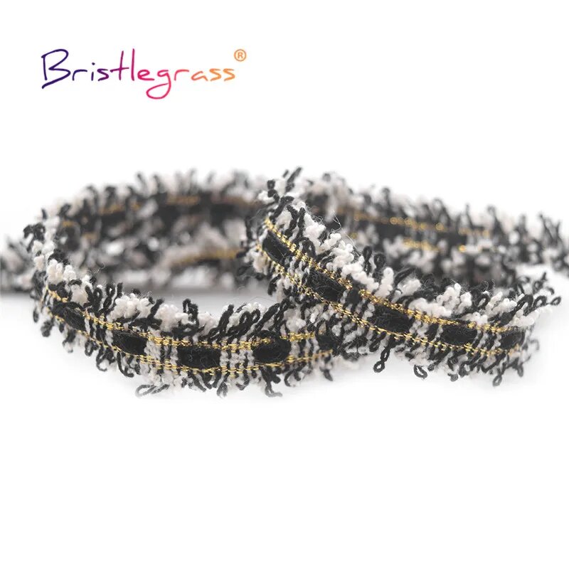 Блестящая твидовая бархатная лента BRISTLEGRASS для рукоделия D--13mm