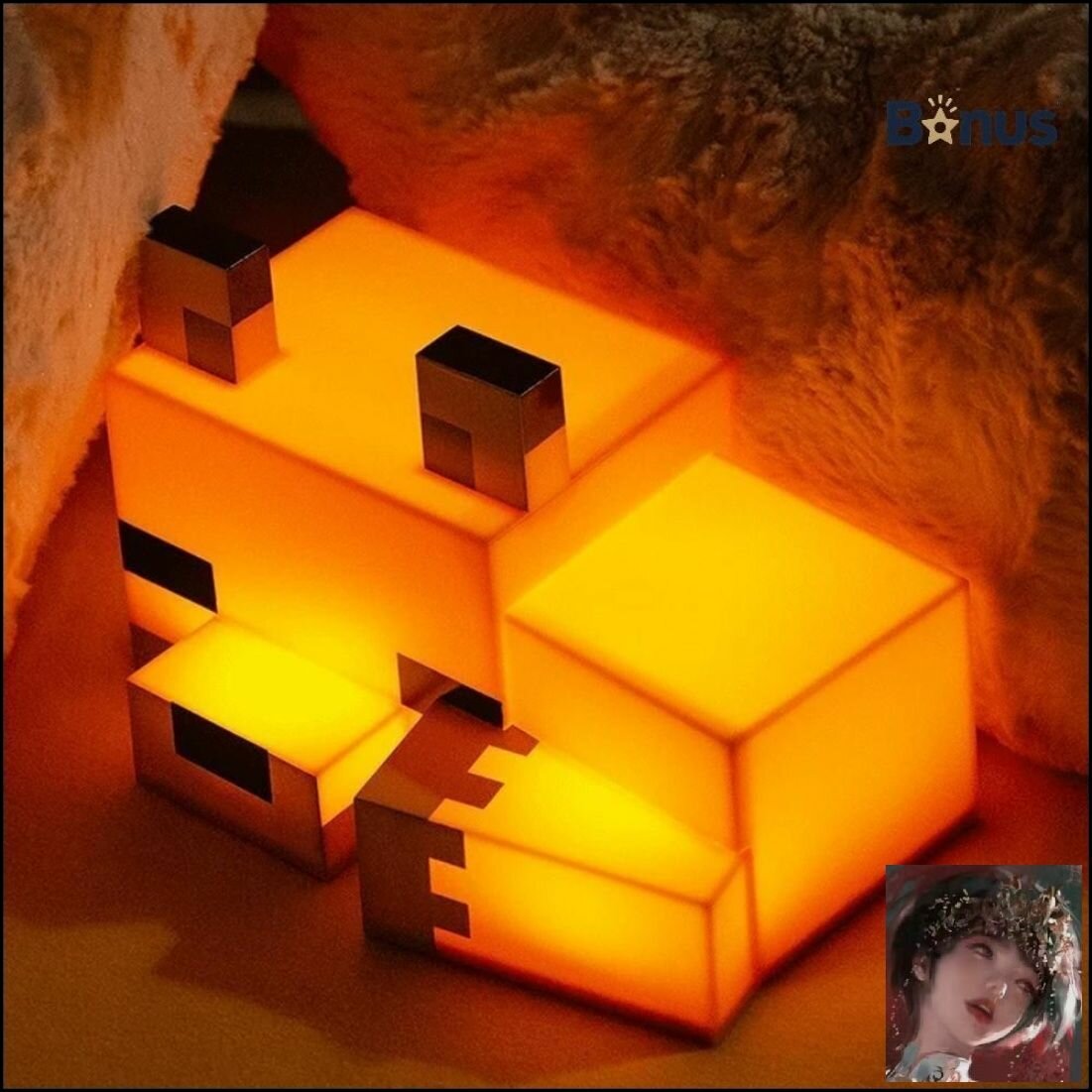 Светильникбестселлер Minecraft в виде Факела Крипера и Лисы для декора комнаты