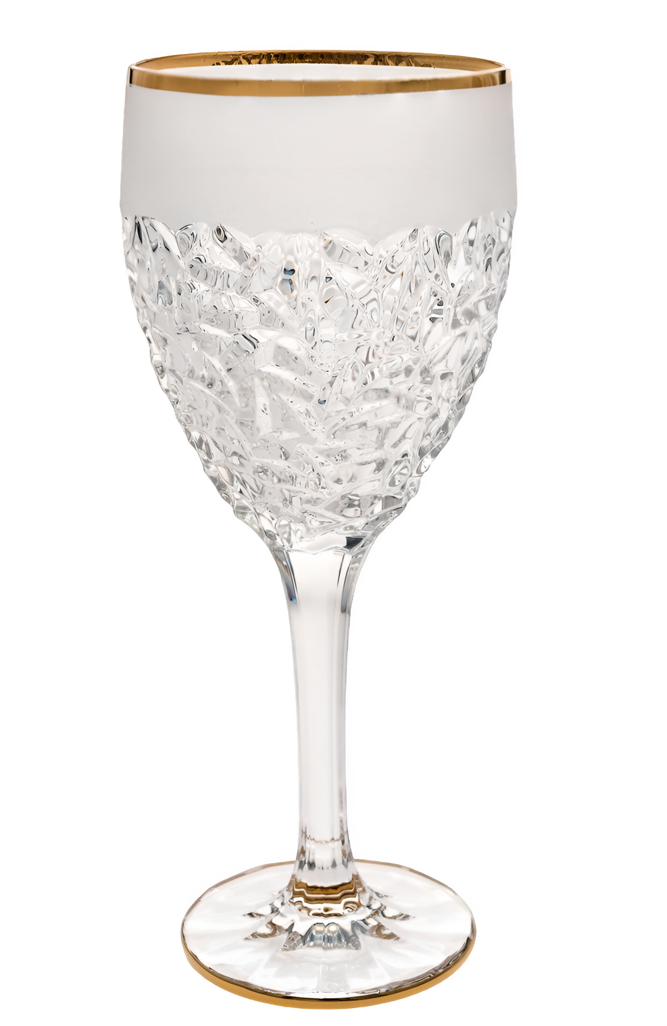 Бокал для вина "NICOLETTE", декор "Матовое напыление, отводка золото"; 320 мл (6 шт.), хрусталь, Bohemia Jihlava/ ИПХ102