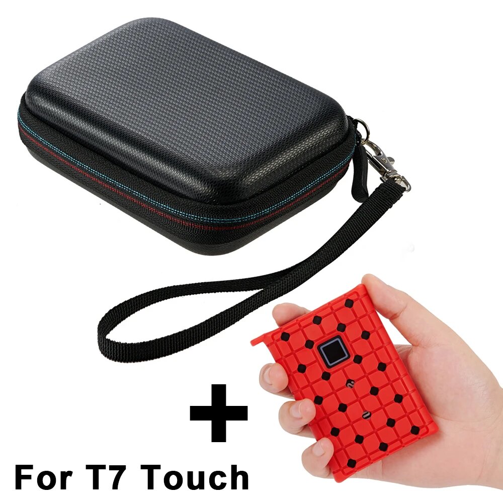 Двойной защитный чехол Ryintic для Samsung T7/T7 Touch/T7 Shield/T9 SSD For T7Touch Red