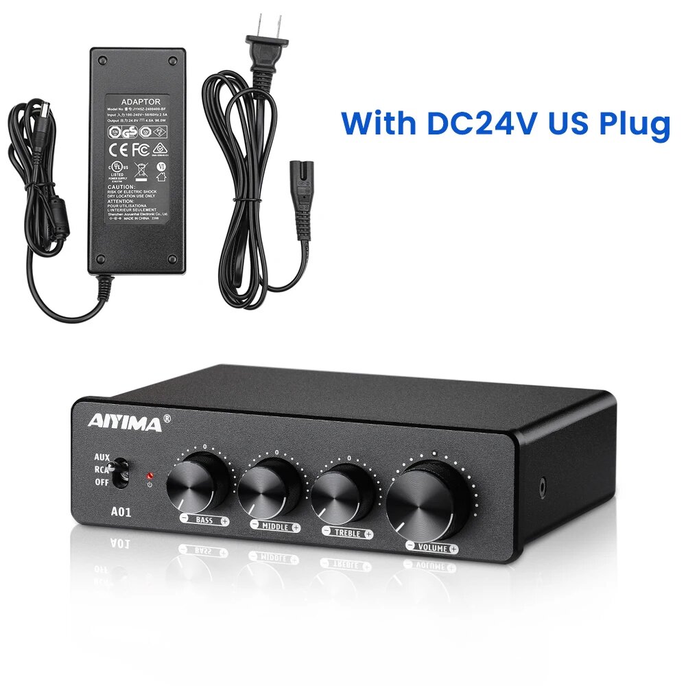 AIYIMA A01 24V US Аудиоусилитель Bluetooth