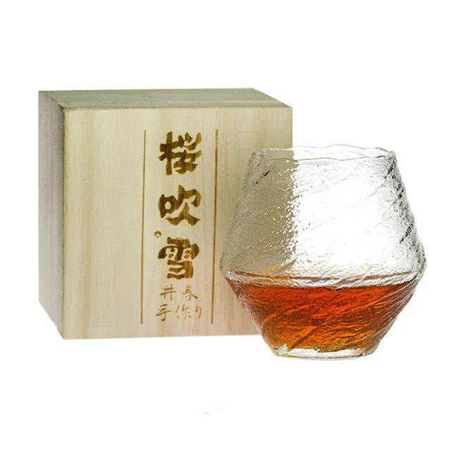 Стакан для виски Crystal 420 мл, Цвет: 1 x Wave Wooden Box